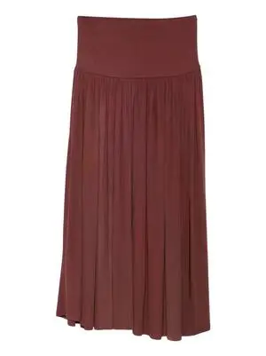 AYA MUSE Gathered Maxi Skirt - Red