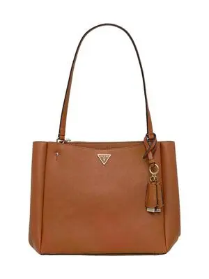 Guess Logo-plaque Tote - Brown