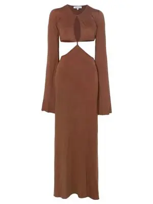 AXEL 113 Sunset Cut-out Maxi Dress - Brown