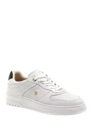 Tommy Hilfiger Perforated-detail Logo-plaque Sneakers - White