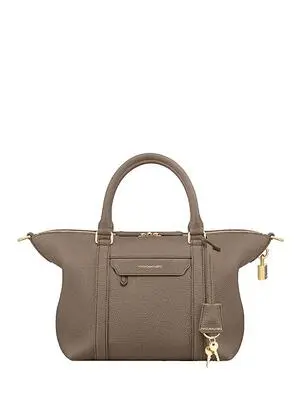 MAISON DE SABRE Small Leather Weekender - Cashmere Clay