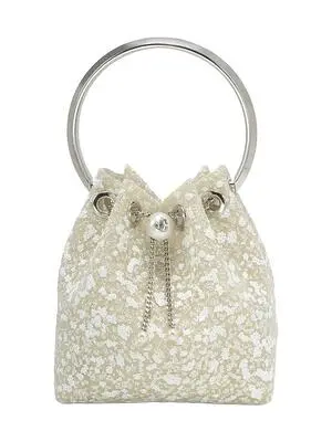 JIMMY CHOO Bon Bon Top Handle Bag - Ivory/silver
