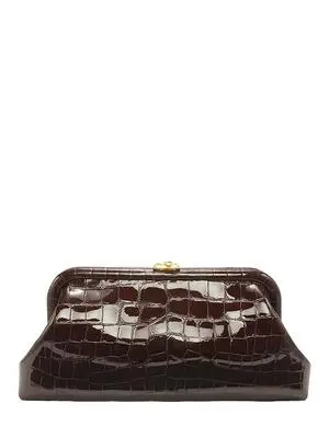 JIMMY CHOO Skylar Croc Embossed Clutch