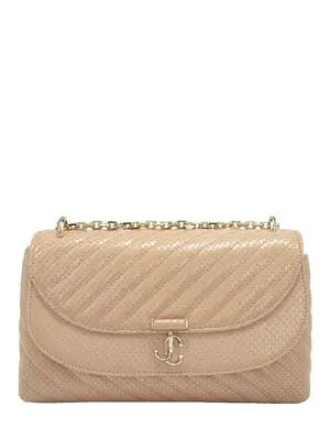 JIMMY CHOO Avenue Curve Quilted Leather Crossbody Bag - Chai