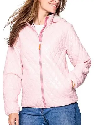 NORTHERN CLASSICS Quilted Puffer Jacket - Shiny Ballerina Pink