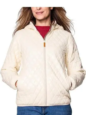 NORTHERN CLASSICS Quilted Puffer Jacket - Shiny Winter White