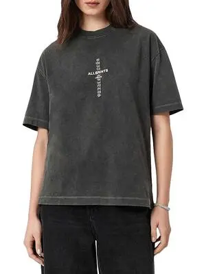 ALLSAINTS Knox Etta Tee - Washed Black