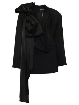 David Koma Bow Detail Mini Dress - Black