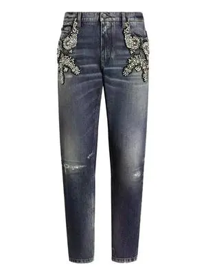 Dolce & Gabbana Embellished Jeans - Blue