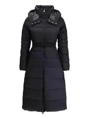 TATRAS Heliconia Hooded Belted Coat - Black