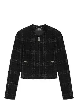 Versace Cotton Tweed Jacket - Black