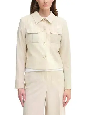 Dkny Flap-pocket Button Shirt Jacket - Neutrals