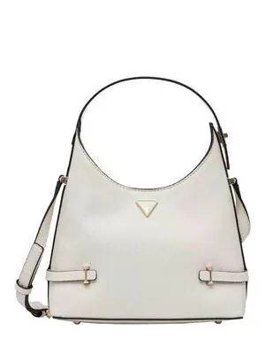 Guess Logo Plaque Satchel - Neutrals