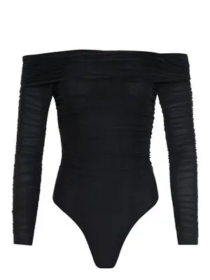 L'Agence Poppie Off-the-shoulder Bodysuit - Black