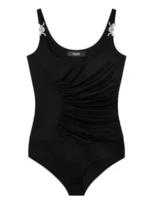 Versace Medusa Ruched Bodysuit - Black