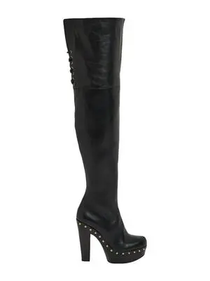 Chloé Lola 120 Leather Over-the-knee Boots - Black
