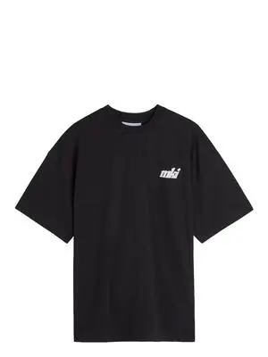 MKI MIYUKI ZOKU Stamp Logo-print Cotton T-shirt - Black