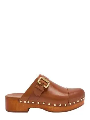 CHLOÉ Jeannette 40 Leather Clogs