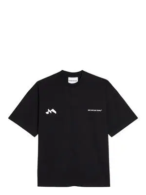 MKI MIYUKI ZOKU Silhouette Printed Cotton T-shirt - Black