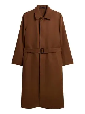 DUNHILL Camel Balmacaan Coat