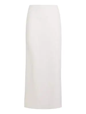 Saloni Linen Carine-b Midi Skirt - Ivory