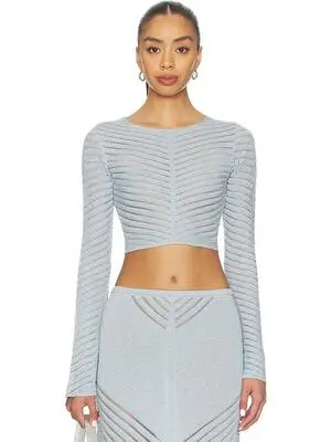 Devon Windsor Raya Metallic Top - Azure