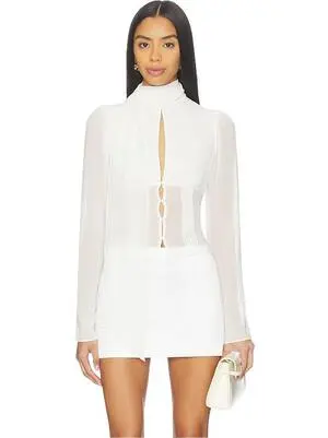 GUIZIO Ara Long Sleeve Top - Ivory