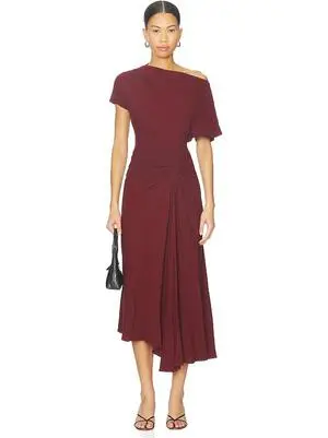 A.L.C. Dena Midi Dress - Black Cherry