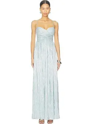 LOVERS AND FRIENDS Ashley Gown - Dusty Blue Metallic