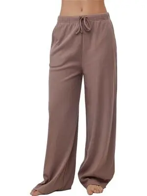 GOTTEX Sandy Days Loungewear Wide Leg Bottoms - Coffee