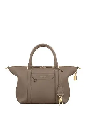 MAISON DE SABRE Small Leather Weekender Bag - Cashmere Clay