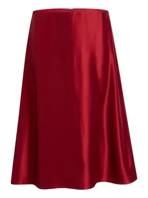 Khaite Nania Mid-rise Knee-length Skirt - Red