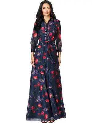 Sachin & Babi Embellished Addison Gown - Midnight Jardin