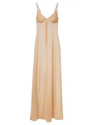 Balenciaga Sheer Maxi Dress - Beige