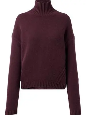 JOSEPH Cashmere Turtleneck Sweater - Burgundy