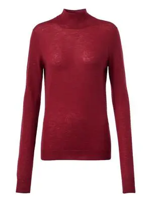 JOSEPH Cashair Cashmere Turtleneck Sweater - Red