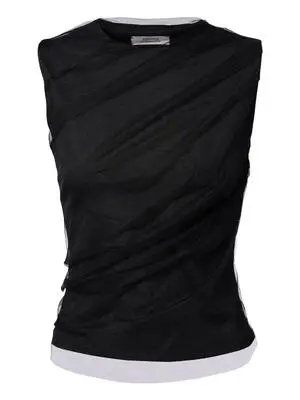 Dorothee Schumacher Draped Tulle Top - Black