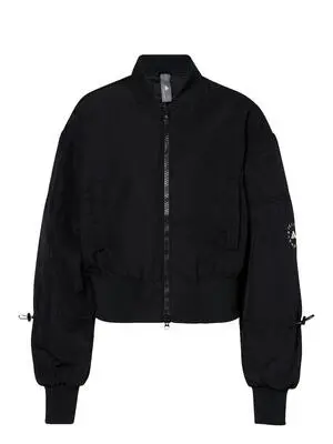 Adidas By Stella McCartney True Nature Cropped Bomber Jacket - Black