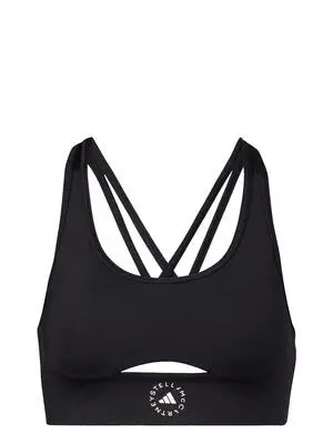 Adidas By Stella McCartney Logo Padded Sports Bra - Black