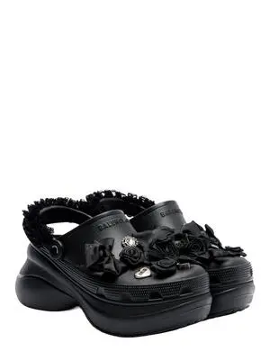 Balenciaga X Crocs Jibbitz Platform Mules - Black
