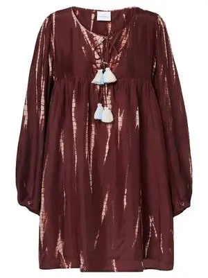 Anna Kosturova Hailey Tie-dye Mini Dress - Brown