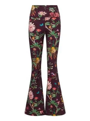 La DoubleJ Floral Cotton-blend Flared Pants - Multicoloured