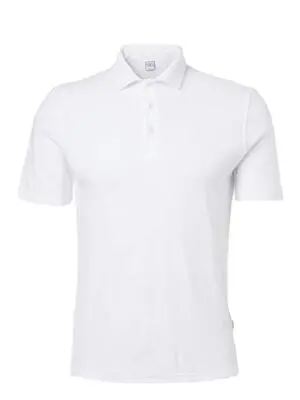 Fedeli Mondial Cotton Terry Polo Shirt - White