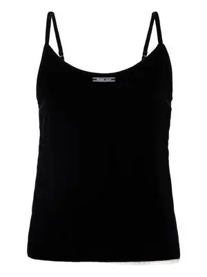 PRADA Lace-Trimmed Velvet Camisole