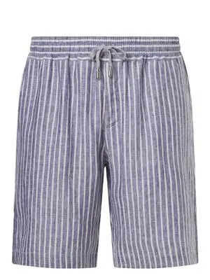 Fedeli Alfa Striped Bermuda Shorts - Blue