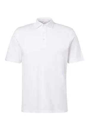 Fedeli Zero Cotton Jersey Polo Shirt - White