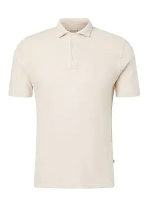 Fedeli Mondial Cotton Terry Polo Shirt - Beige