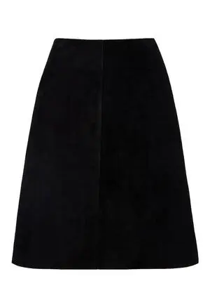TOTEME Suede Miniskirt - Black