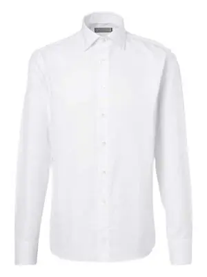 Canali Cotton Poplin Shirt - White