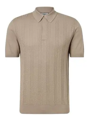 Canali Cotton-blend Polo Shirt - Beige